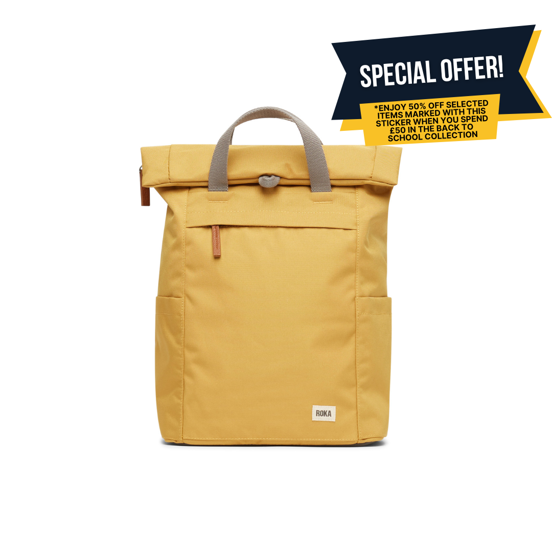 ROKA London | Finchley Sustainable Backpack | Flax Yellow