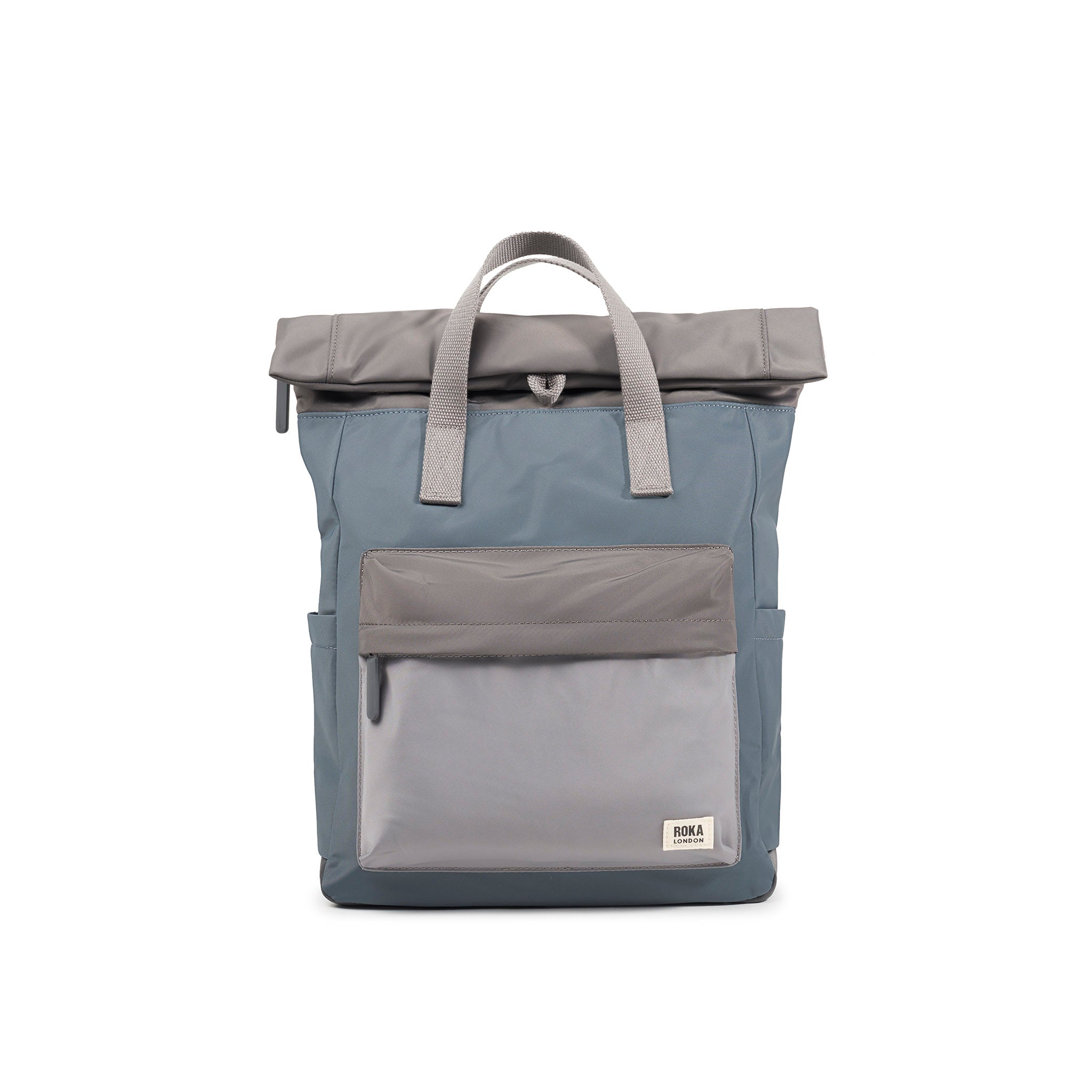 Canfield Roll Top Backpack in Grey Tonal – ROKA London