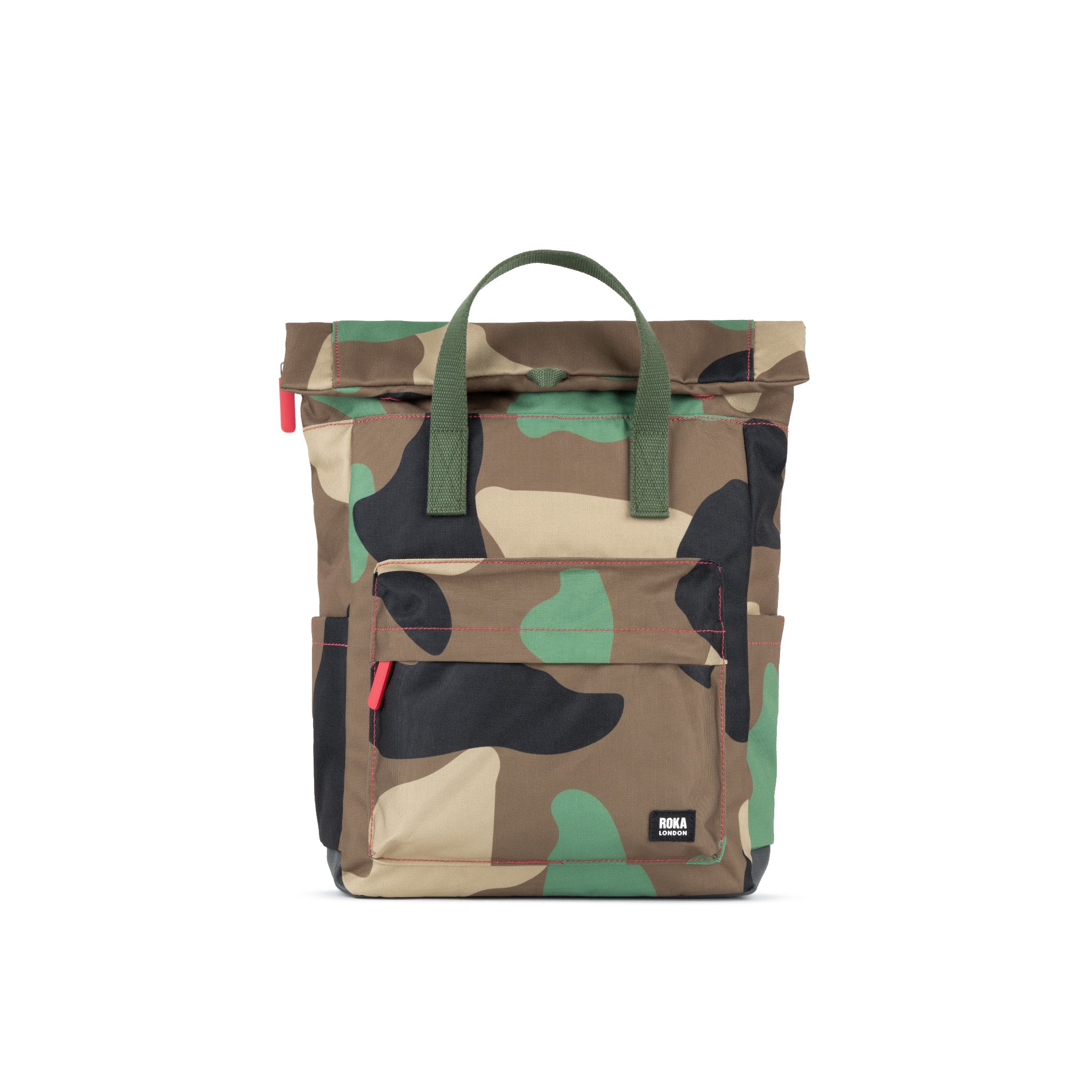 Canfield Roll Top Backpack in Vintage Camo – ROKA London