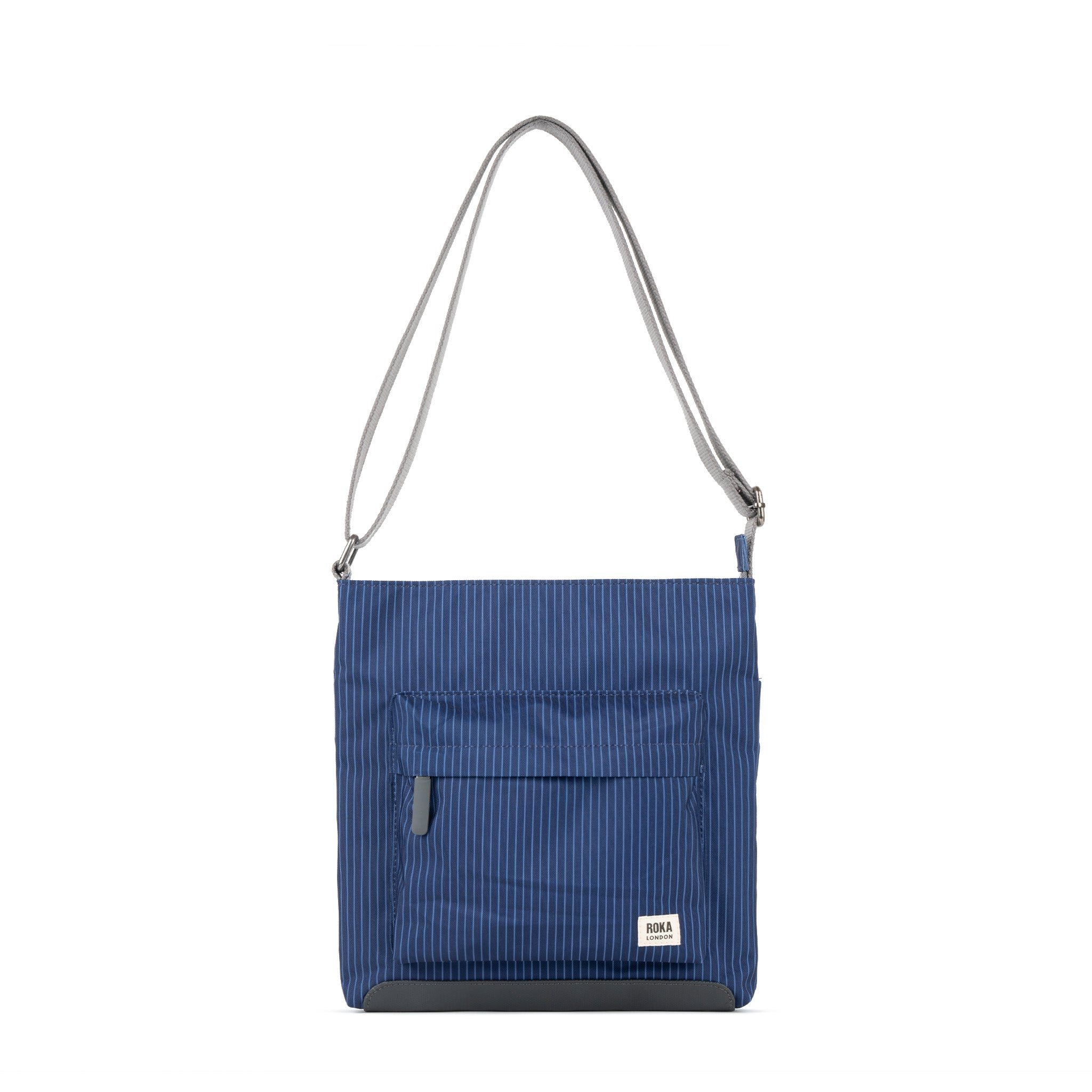 Kennington Crossbody Bag in Dark Wash Denim – ROKA London