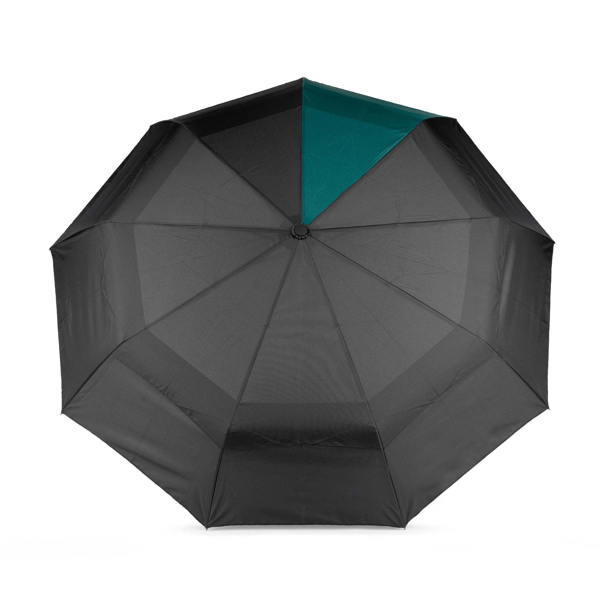 Waterloo Black / Teal | Recycled Umbrella | ROKA London